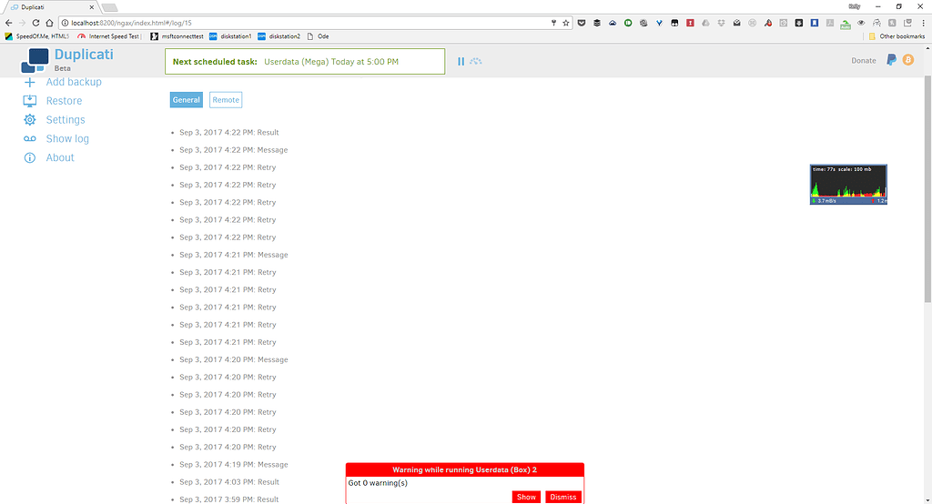 Odd errors using box.com - Support - Duplicati