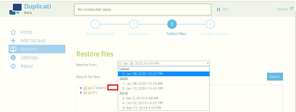 Unable to restore my data from one drive backup - Support - Duplicati