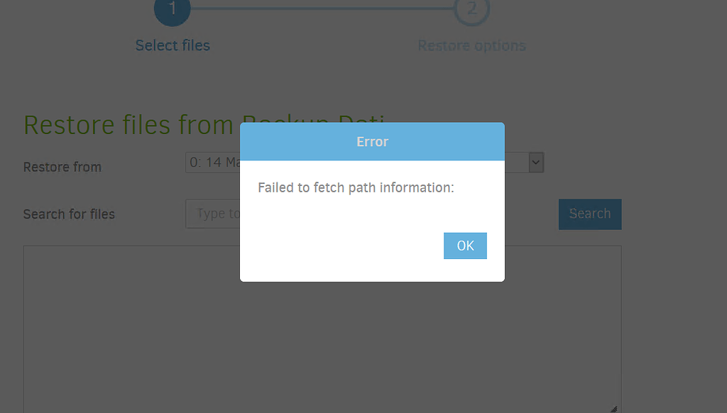Unable to restore data - Support - Duplicati
