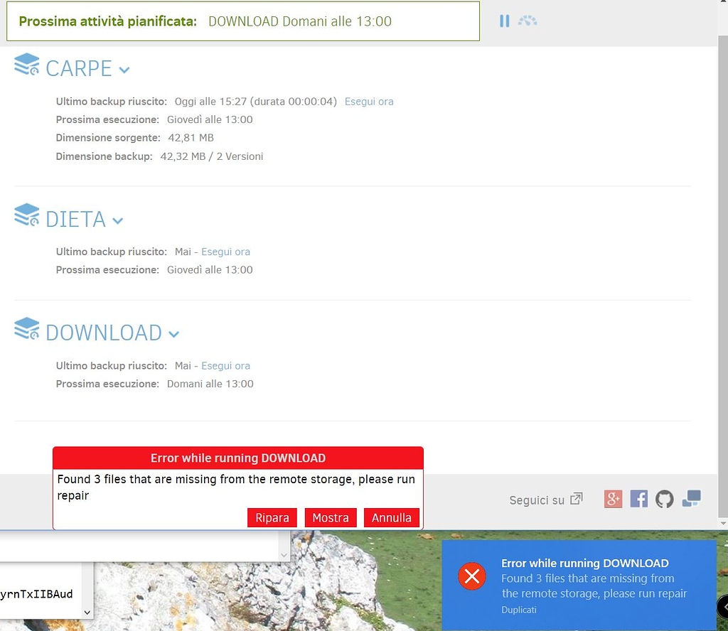 [SOLVED] Found 3 files that are missing from the remote storage, please run repair - Support ...
