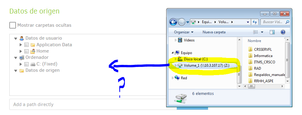 Cannot Access Network Folder Support Duplicati