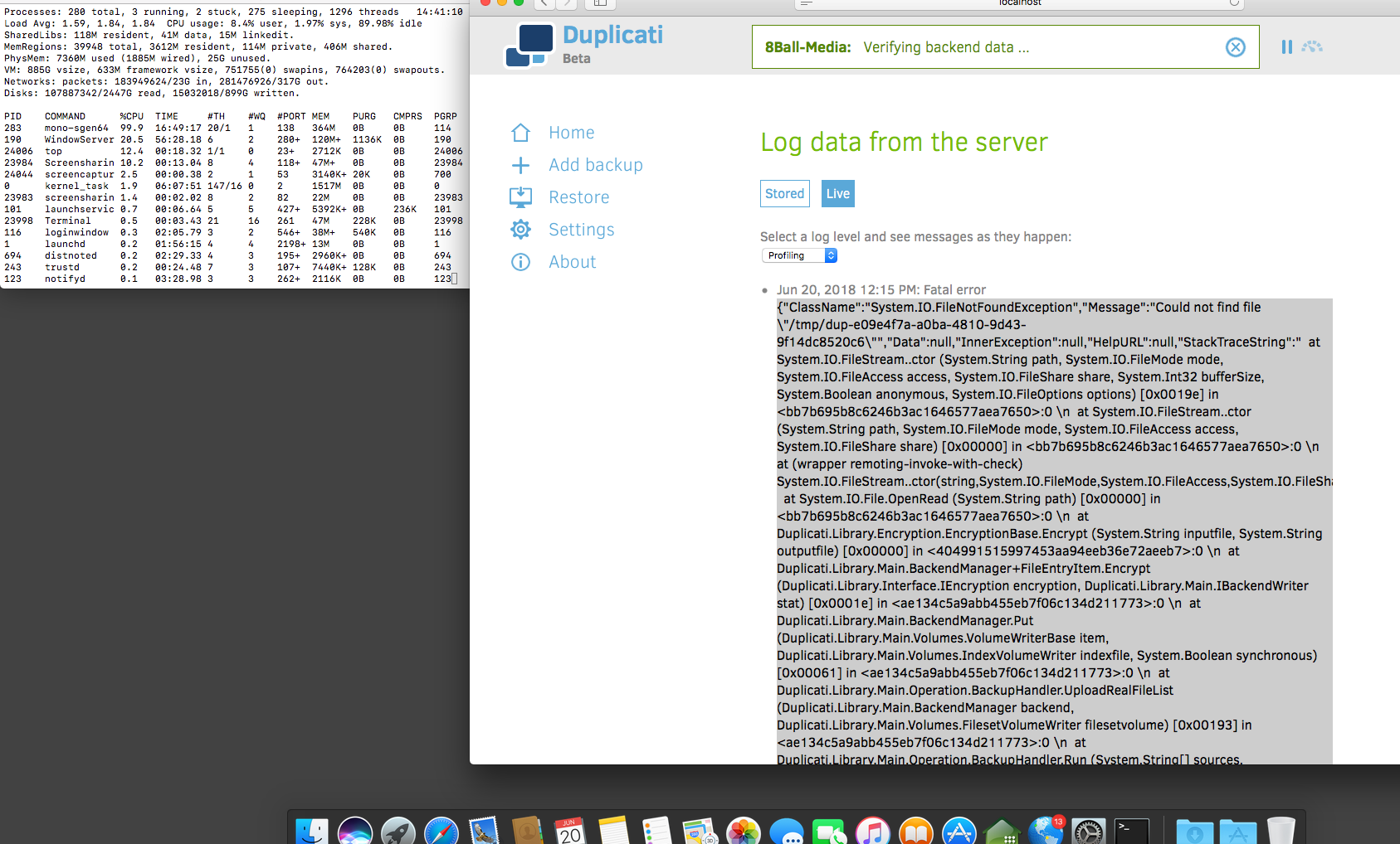 Verifying Backend Datawhich Appears To Have Been Bad And Needed To Be Updated Support